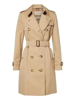 Burberry Cotton Gabardine Trench Coat - Beige