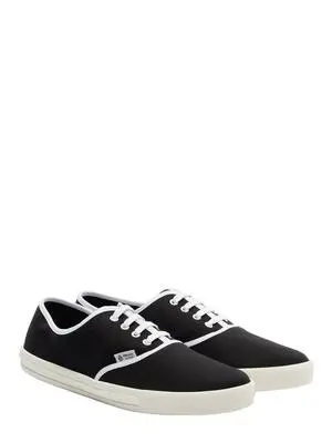 Prada Canvas Lace-up Sneakers - Black