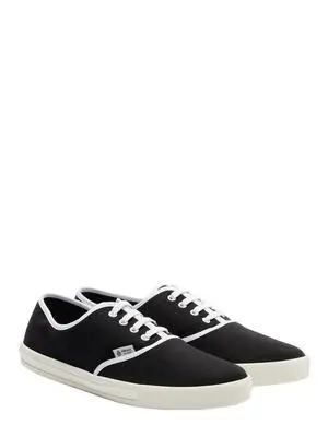 Prada Canvas Lace-up Sneakers - Black