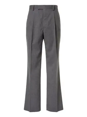 AURALEE Cashmere Poplin Wide-Leg Trousers