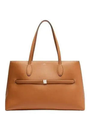 TOTEME Lounge Large Leather Tote Bag - Brown