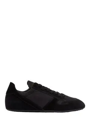 Rick Owens Minimal Suede-trimmed Sneakers - Black