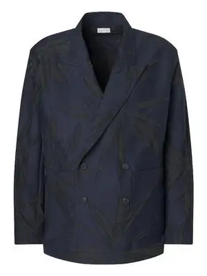 Dries Van Noten Cotton-blend Jacquard Blazer - Blue