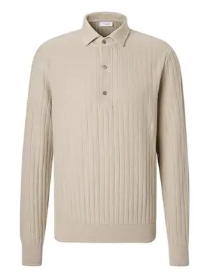 LARDINI Cotton Polo Sweater - Green