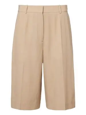 TOTEME High-rise Bermuda Shorts - Beige