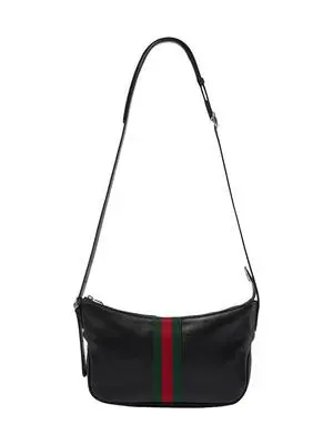 Gucci Lunetta Small Leather Crossbody Bag - Black