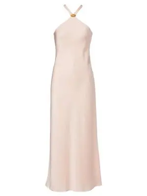 Max Mara Ghiotto Embellished Satin Slip Dress - Pink