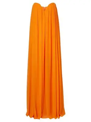 Rachel Gilbert Pamina Draped Gown - Orange