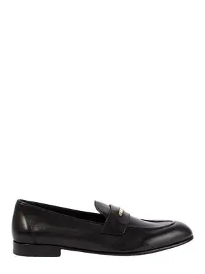 Brioni Appia Leather Penny Loafers - Black