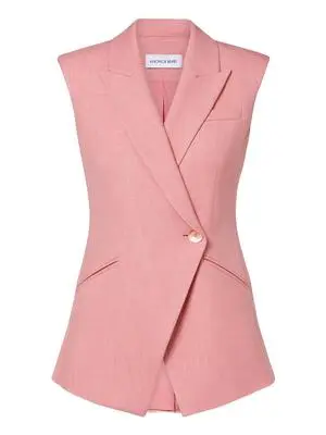 Veronica Beard Double-breasted Vest - Pink