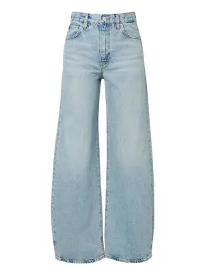 FRAME Bow Barrel-leg Jeans - Blue