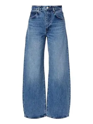 FRAME Bow Barrel-leg Jeans - Blue