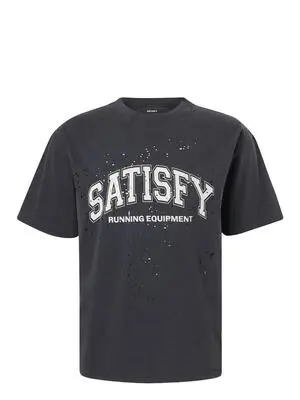 Satisfy Mothtech Printed Cotton Jersey T-shirt - Grey