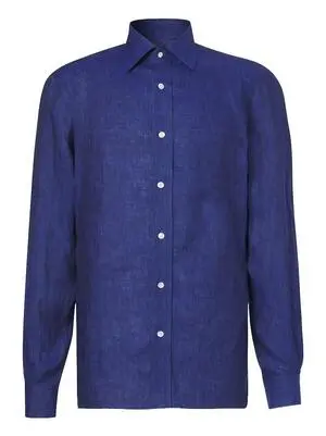 Rubinacci Linen Shirt - Blue
