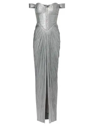 MARIA LUCIA HOHAN Susie Silk Tulle Gown - Silver