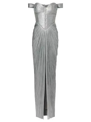 MARIA LUCIA HOHAN Susie Silk Tulle Gown Silver