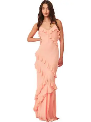 LoveShackFancy Rialto Maxi Dress Peach Bliss