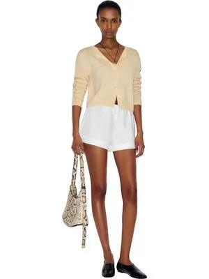 REFORMATION Nora Linen Short - Ivory