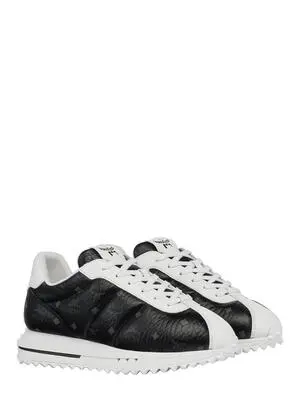 Mcm Diamante Leather Sneakers - Black