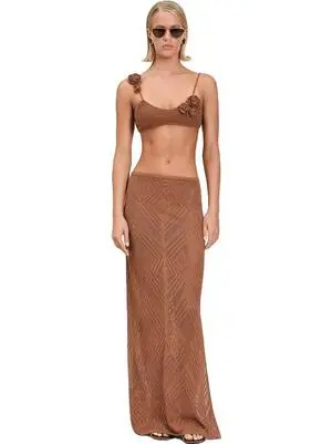 Devon Windsor Vie Knit Maxi Skirt - Brown / Multicolor / Neutral