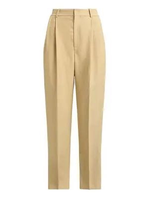 Polo Ralph Lauren Hemp Pleated Tapered Trousers - Beige