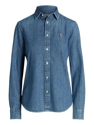 Polo Ralph Lauren Denim Shirt With Logo - Blue