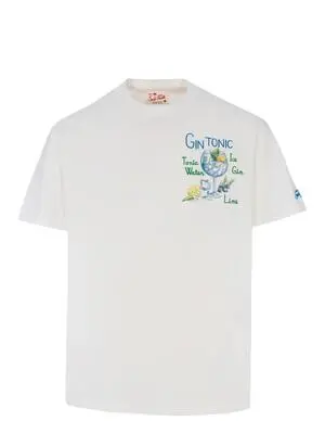 MC2 SAINT BARTH Gin Tonic T-shirt - White