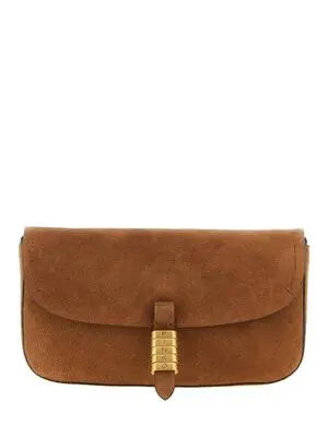 Pinko Saddle Flat Shoulder Bag - Brown