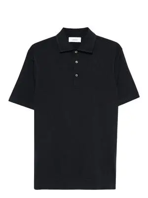 LARDINI Cotton And Silk Polo Shirt - Blue