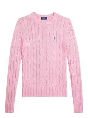 Polo Ralph Lauren Cable Knit Crewneck Sweater - Pink