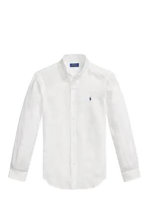 Polo Ralph Lauren Linen Shirt With Logo - White