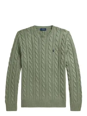 Polo Ralph Lauren Cable Knit Crewneck Sweater - Green