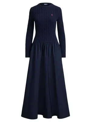 Polo Ralph Lauren Dress With Braided Bodice - Blue