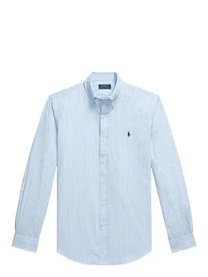 Polo Ralph Lauren Striped Logo Shirt - Sky Blue