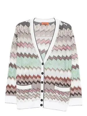 Missoni Zig Zag Cardigan - White