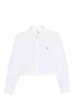 Maison Kitsuné Baby Fox Cropped Shirt - White