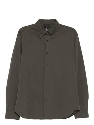 Emporio Armani Logo Cotton Shirt - Grey