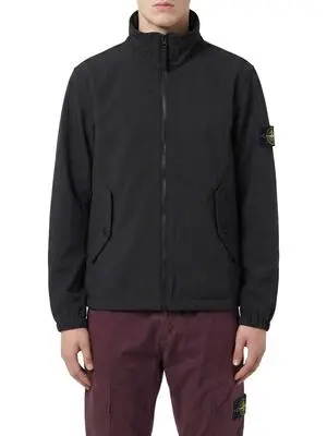 Stone Island Stone Island Zip-Up Jacket With Stand Collar Black
