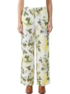 Liu Jo Printed Wide Leg Pants - Green