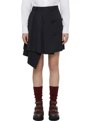 VIVIENNE WESTWOOD Virgin Wool Mini Skirt - Black