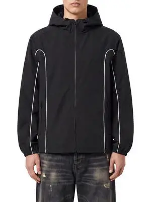 DIESEL® Technical Fabric Hooded Jacket - Black