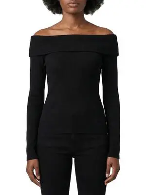 LISA YANG Off-the-shoulder Top - Black