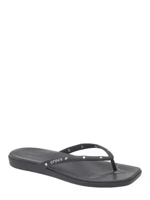 CROCS Miami Studded Flip Flop - Black