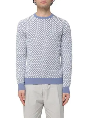 DRUMOHR Patterned Pullover Sweater - Gnawed Blue