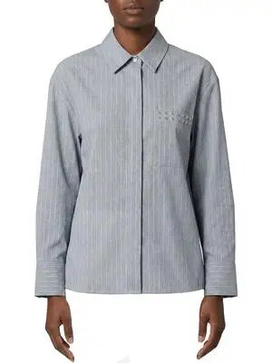 LIU JO Liu Jo Striped Shirt With Embellished Pocket