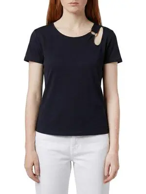 Liu Jo T-shirt With Cut-out Detail - Black