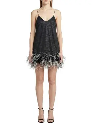 Oseree Sleeveless Mini Dress - Black