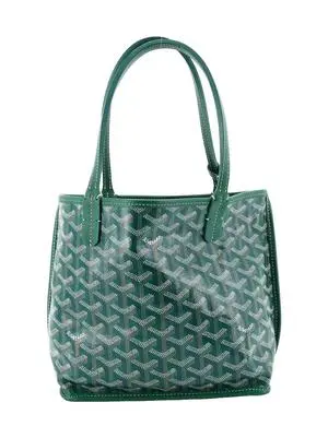 GOYARD Anjou Reversible Mini Tote Coated Canvas - Green