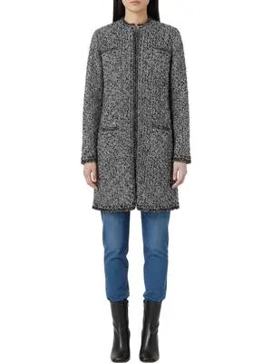Fabiana Filippi Textured Zip-up Coat - Grey