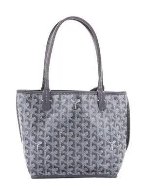 GOYARD Anjou Reversible Tote Coated Canvas Mini - Gray